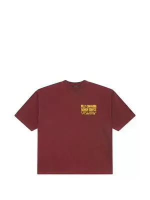 WILLY CHAVARRIA Logo-print Cotton T-shirt - Red