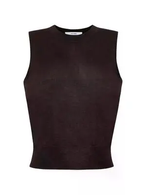 Adam Lippes Ava Cashmere Top - Brown