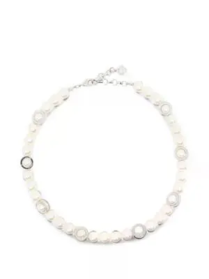 Casablanca Sci-fi Pearl Necklace - Silver