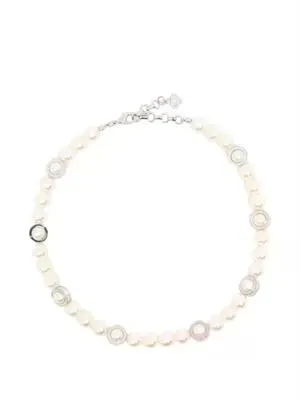 Casablanca Sci-fi Pearl Necklace - Silver
