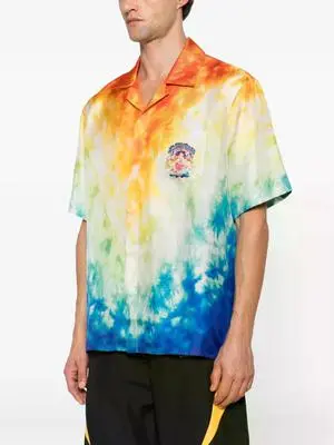 Casablanca Tie-dye Graphic-print Shirt - Orange