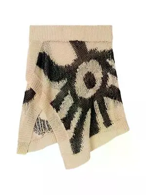 Emilio Pucci Marmo-print Linen Asymmetrical Skirt
