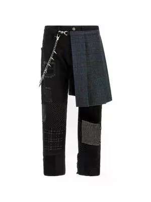 Junya Watanabe Kilt-panel Patchwork Jeans