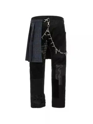 Junya Watanabe Kilt-panel Patchwork Jeans