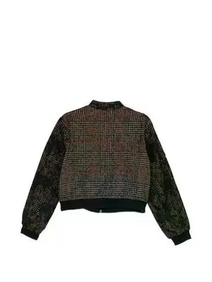 QUETSCHE Check-pattern Bomber Jacket
