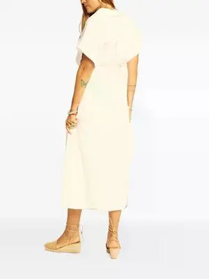 Natalie Martin Harper Embroidered Belted Midi Dress