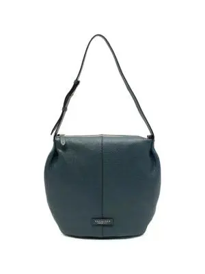 THE BRIDGE Byron Grained-leather Shoulder Bag - Blue