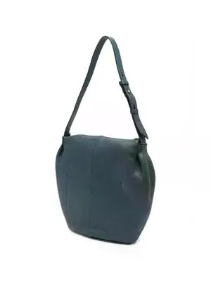 THE BRIDGE Byron Grained-leather Shoulder Bag - Blue