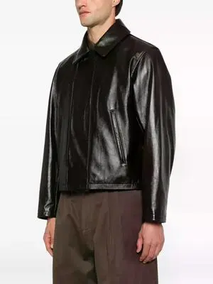 SAGE NATION Fold Leather Jacket