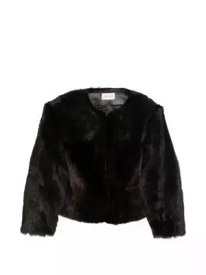 Magda Butrym Long-sleeved Peplum Jacket Black