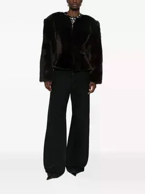 Magda Butrym Long-sleeved Peplum Jacket - Black