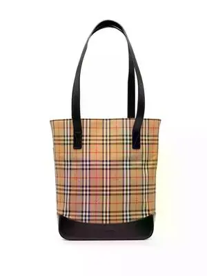 Burberry 2000-2007 Haymarket Check Canvas Tote Bag - Neutrals
