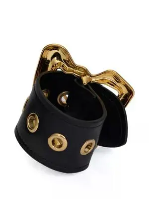 Moschino Logo-engraved Belt - Black