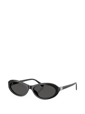 SWAROVSKI Crystal-embellished Oval-frame Sunglasses