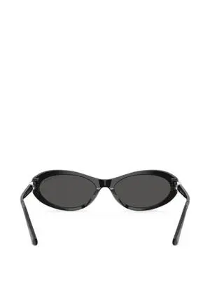 SWAROVSKI Crystal-embellished Oval-frame Sunglasses