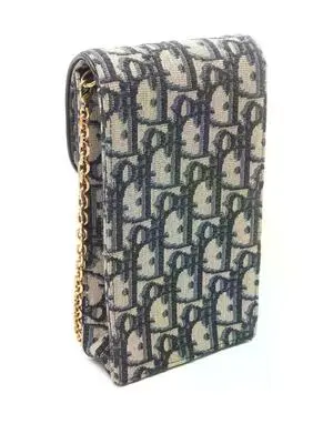 Dior 2015-2026 Oblique Canvas Vertical Saddle Pouch Crossbody Bag