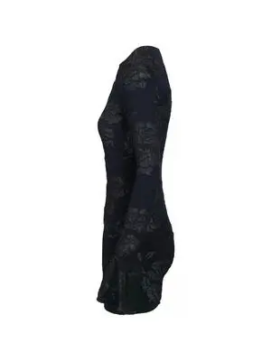 ROTATE BY BIRGER CHRISTENSEN Jacquard Mini Dress Dark Blue