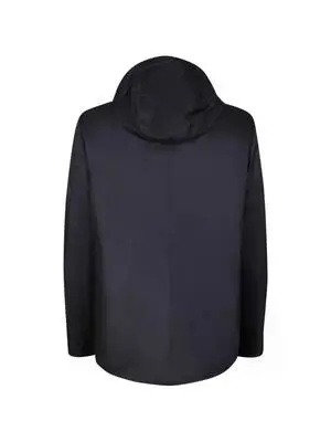 MOORER Hooded Concealed-fastening Jacket