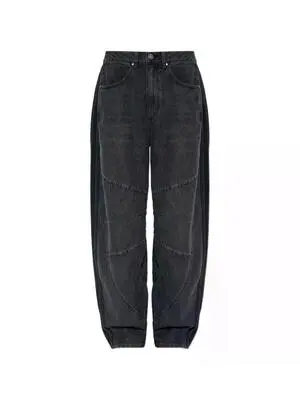 Adidas Logo-embroidered Panelled Jeans