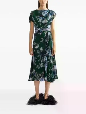 Erdem Floral-print Draped Blouse