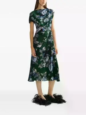 Erdem Floral-print Draped Blouse