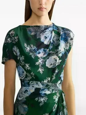 Erdem Floral-print Draped Blouse