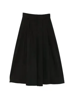 Imperial Pleated Wide-leg Trousers - Black