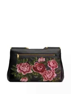 Dolce & Gabbana Maxi My Sicily Handbag In Fine Stitch Embroidery - Black
