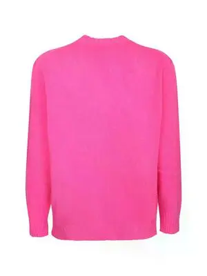 AMARANTO Crew-neck Ribbed-trim Sweater