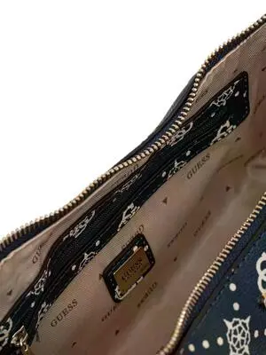 Guess Allegra Monogram-print Logo-plaque Shoulder Bag