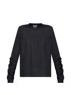 Noir Kei Ninomiya Ruched Long-sleeve Top - Black