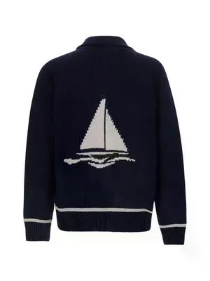 SEBAGO Intarsia-knit Shawl-collar Cardigan