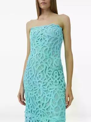 Simkhai Clairis Guipure-lace Bustier Fitted Midi Dress