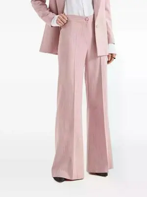 GENNY Pinstripe-pattern Flared Trousers