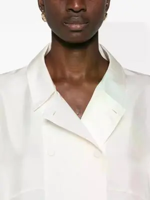 RÓHE Double-breasted Silk Shirt - White