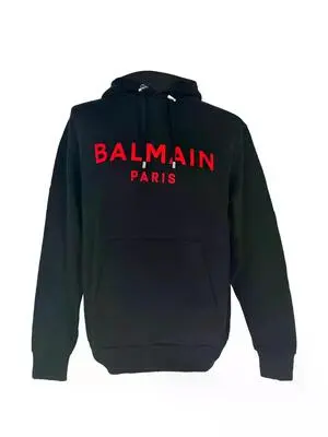 Balmain Logo-print Hoodie - Black