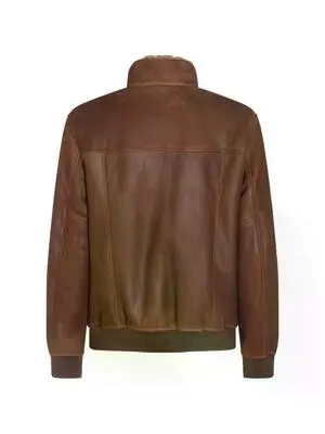 Canali Shearling-lined Leather Jacket