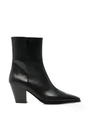 AeydĒ Pointed-toe Leather Boots - Black