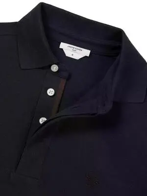Jacob Cohen Logo-embroidered Long-sleeve Polo Shirt - Blue
