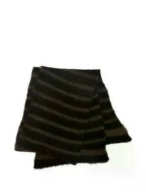 AMARANTO Striped Knitted Scarf