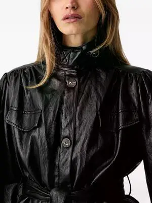 VICOLO Belted Puff-sleeve Jacket