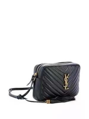Saint Laurent Lou Camera Bag Matelasse Chevron Leather Small Crossbody Bag - Black