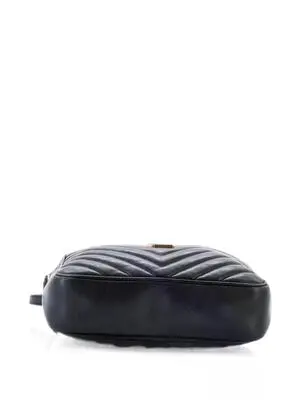 Saint Laurent Lou Camera Bag Matelasse Chevron Leather Small Crossbody Bag - Black
