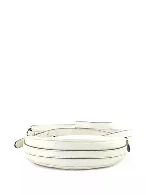 Prada Arque Half Moon Leather Small Hobo Bag - White