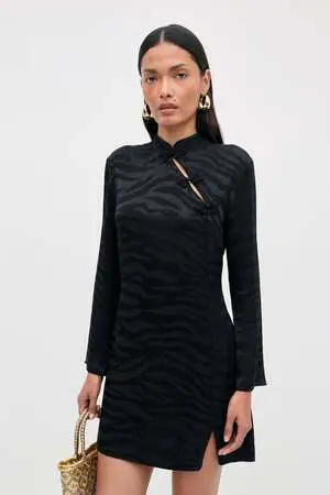 Rixo Brooklyn Cooper Jacquard Regular - Black