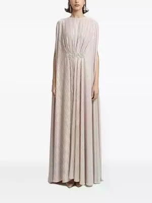 GEMY MAALOUF Beaded Pleated Maxi Kaftan