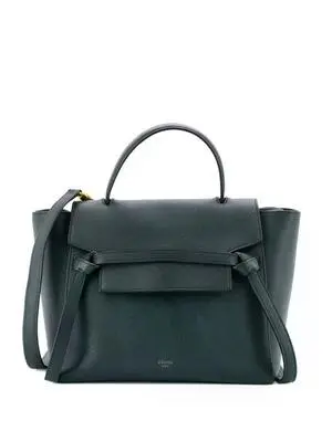 Celine Belt Bag Textured Leather Micro Satchel Green