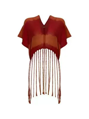 Caravana Winiketik Fringe-trim Crop Top