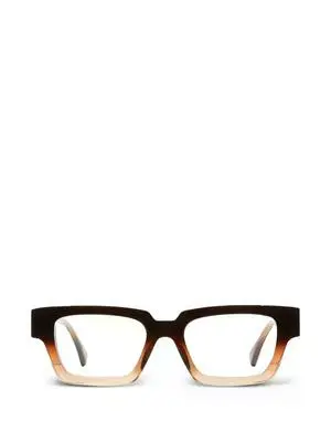 KUBORAUM Rectangle-frame Glasses - Brown