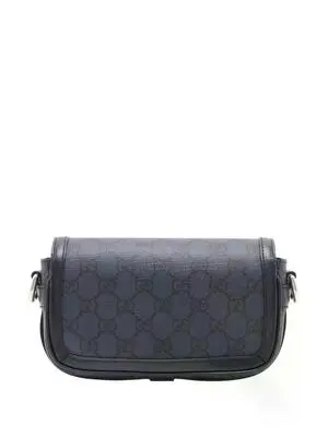 Gucci 2000-2015 Super Mini Gg Supreme Ophidia Crossbody Bag - Blue